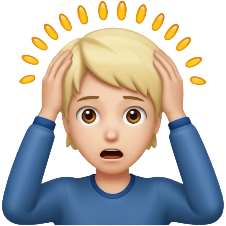Shocked face hands on head emoji | AI Emoji Generator