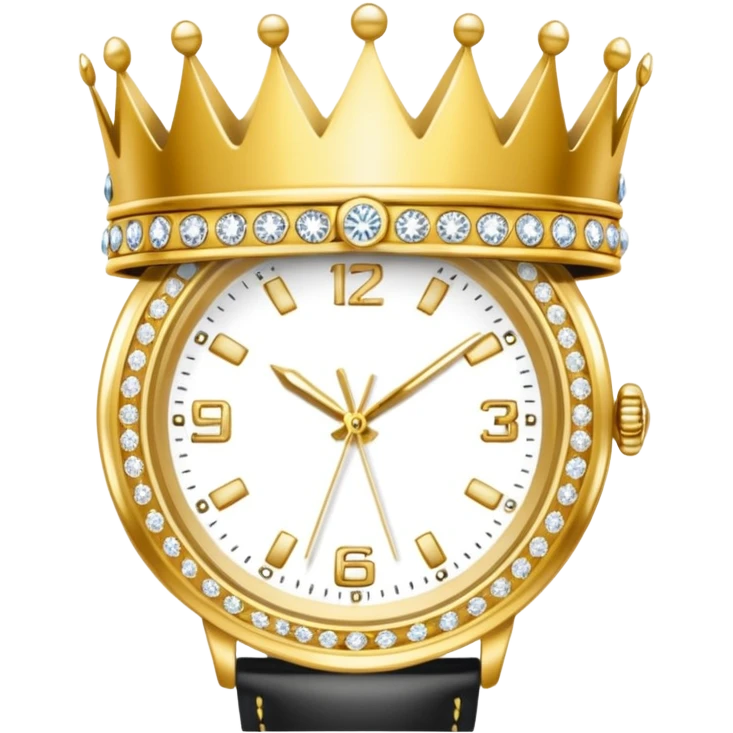 Create an emoji that shows a gold crown, a diamond, and a luxury ...