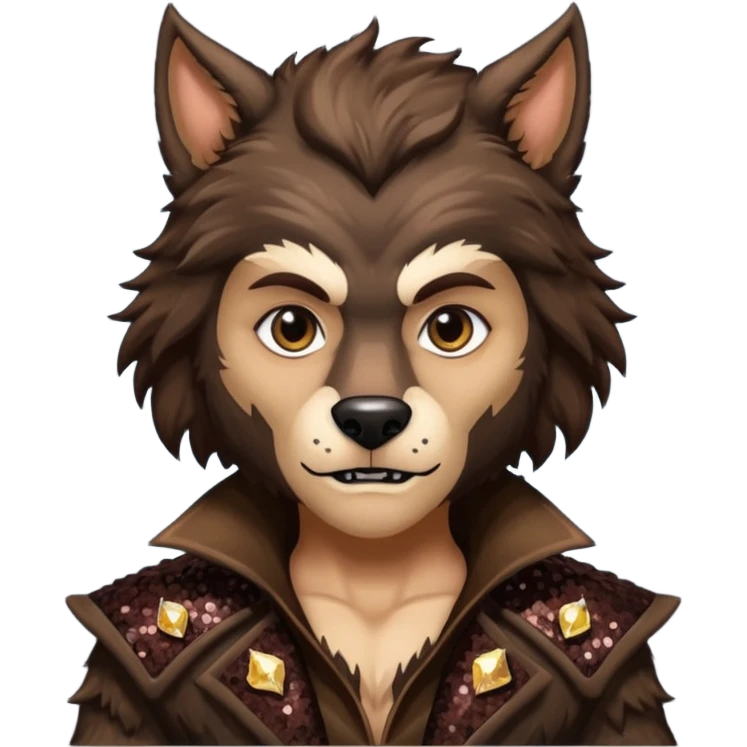 Werewolf from Van Helsing with brown fur, dark brown sequin outfit ...