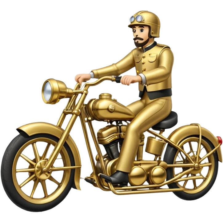 Tandem wheel steamer motorcycle (two wheels in the back, one in front ...