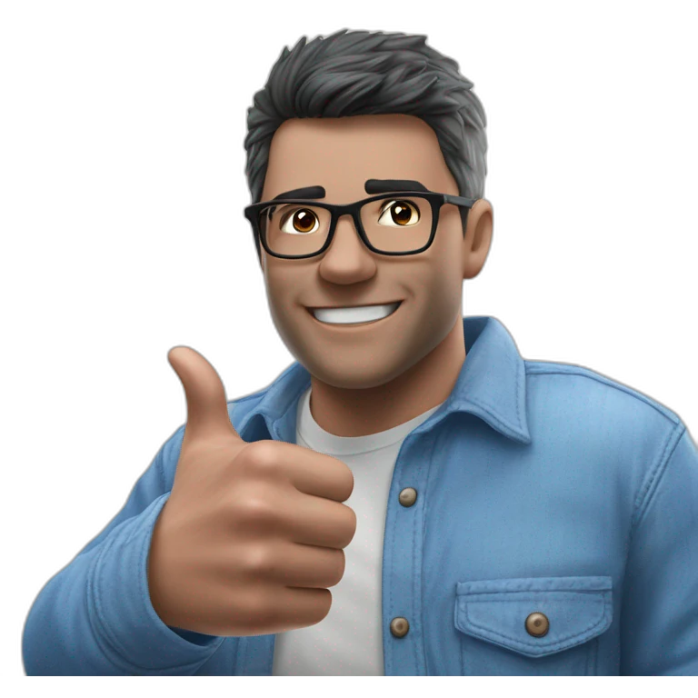 confident guy flashing a smile emoji | AI Emoji Generator