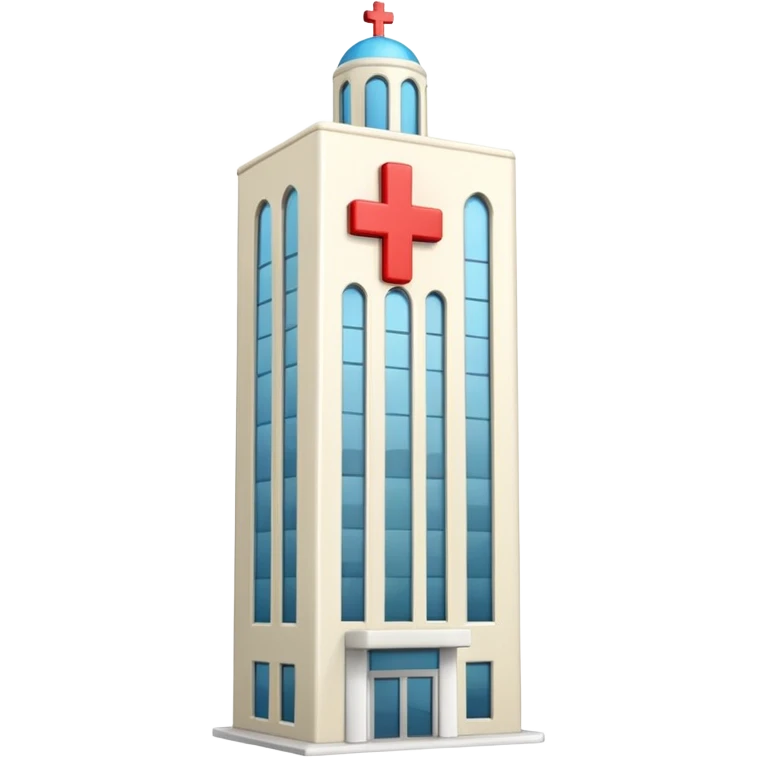 ivory tower with hospital first aid cross on it emoji | AI Emoji Generator