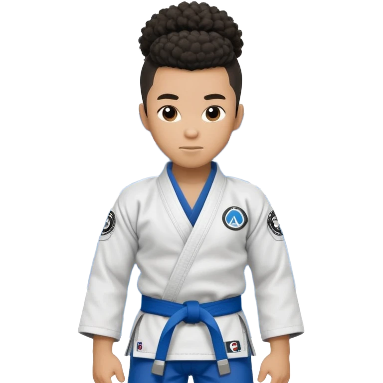 black jiu jitsu instructor with a afro ponytail and a low taper fade ...