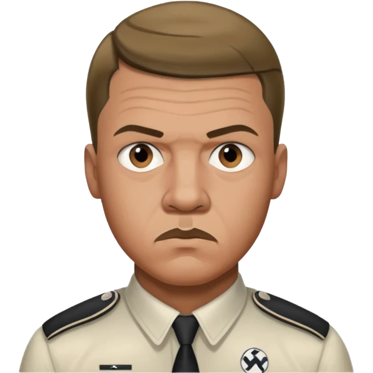 Mbappé mixed with Adolf Hitler emoji | AI Emoji Generator