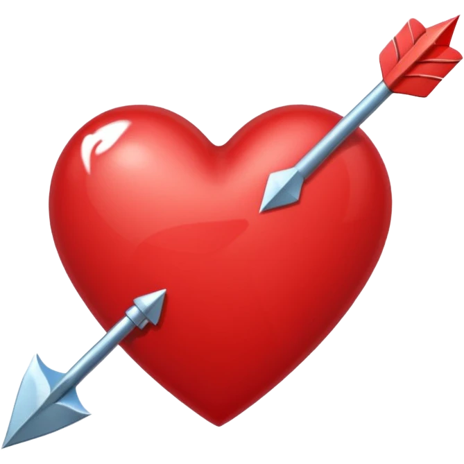 Un corazón con una flecha y una P emoji | AI Emoji Generator