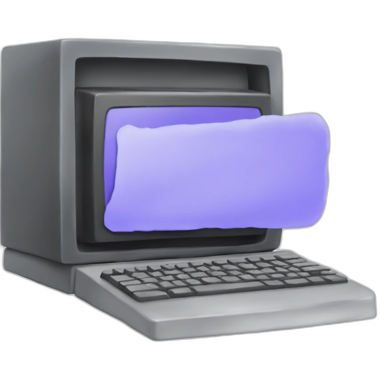 computer setup on white emoji | AI Emoji Generator