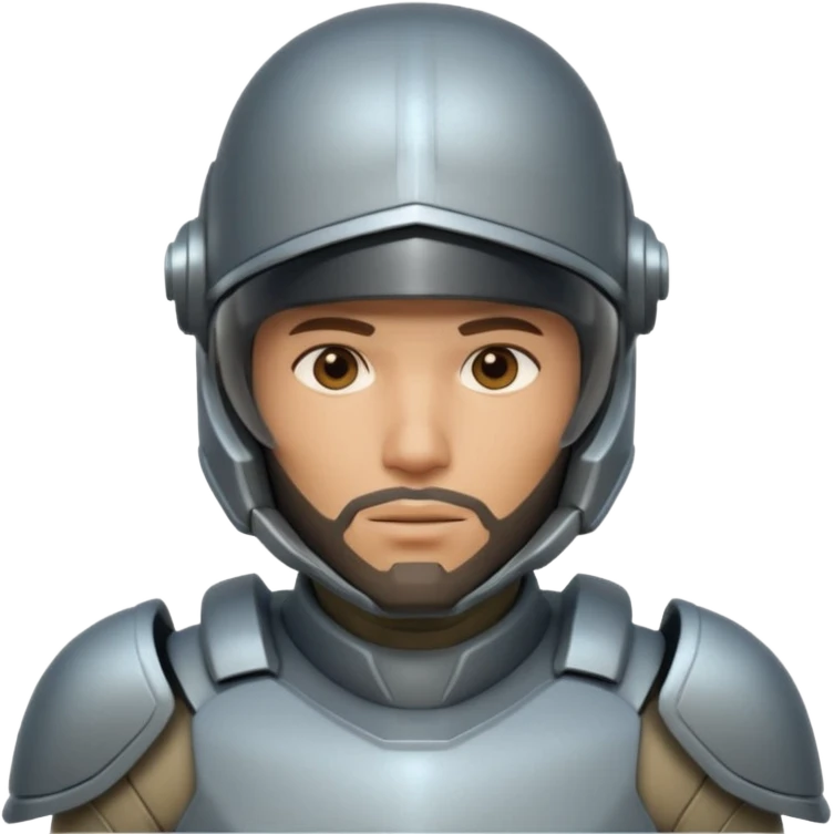 futuristic armored soldier human portrait, head and shoulders only, tan ...