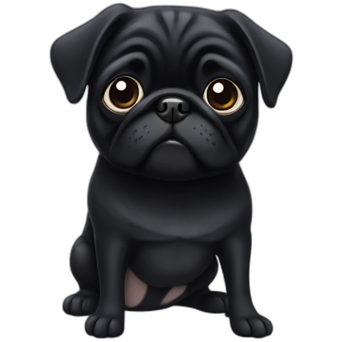 black pug emoji | AI Emoji Generator