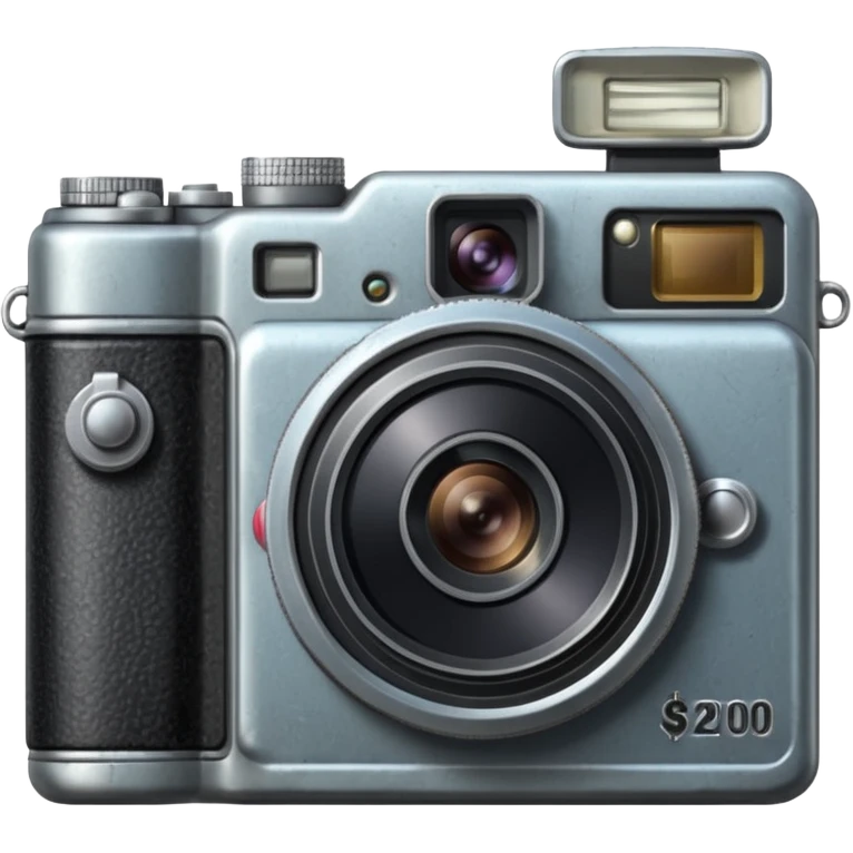 Old digital camera with $200 price ticket emoji | AI Emoji Generator