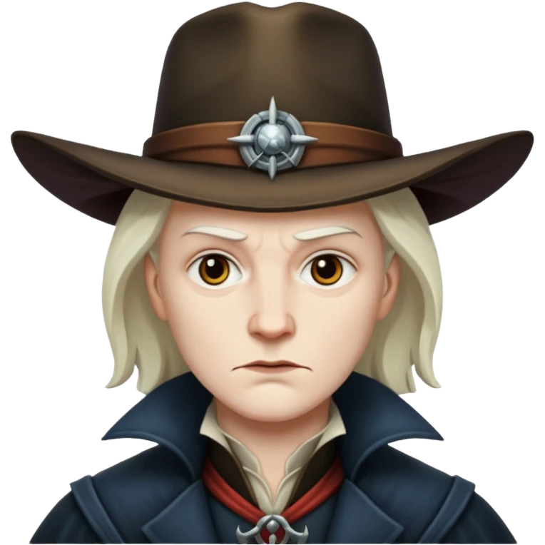 van helsing face, serious emoji | AI Emoji Generator