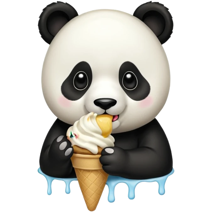 Panda eating ice cream emoji | AI Emoji Generator