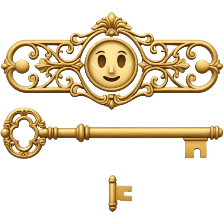 key in the horizontal position old and ornate emoji | AI Emoji Generator