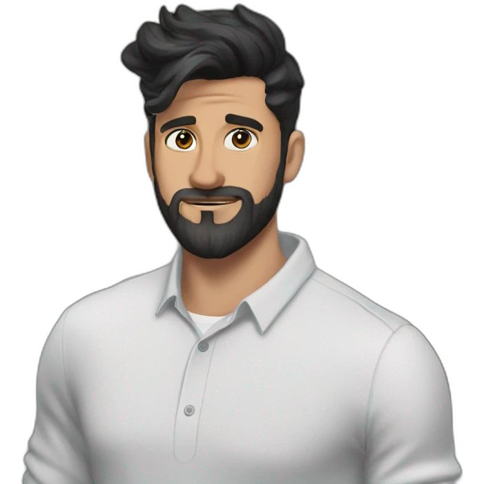 confident man staring at you emoji | AI Emoji Generator