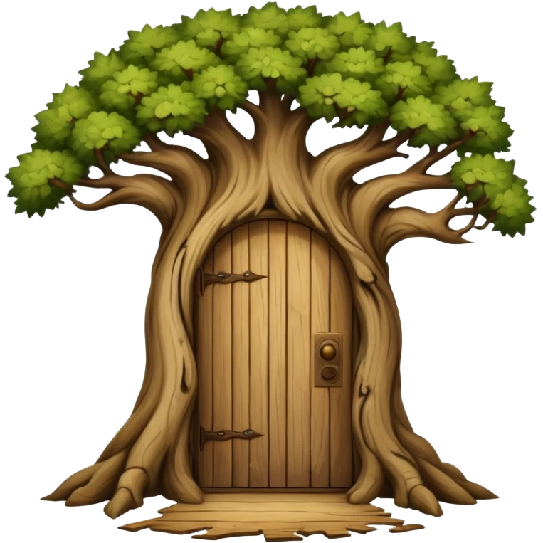 large and old bitch tree with door emoji | AI Emoji Generator