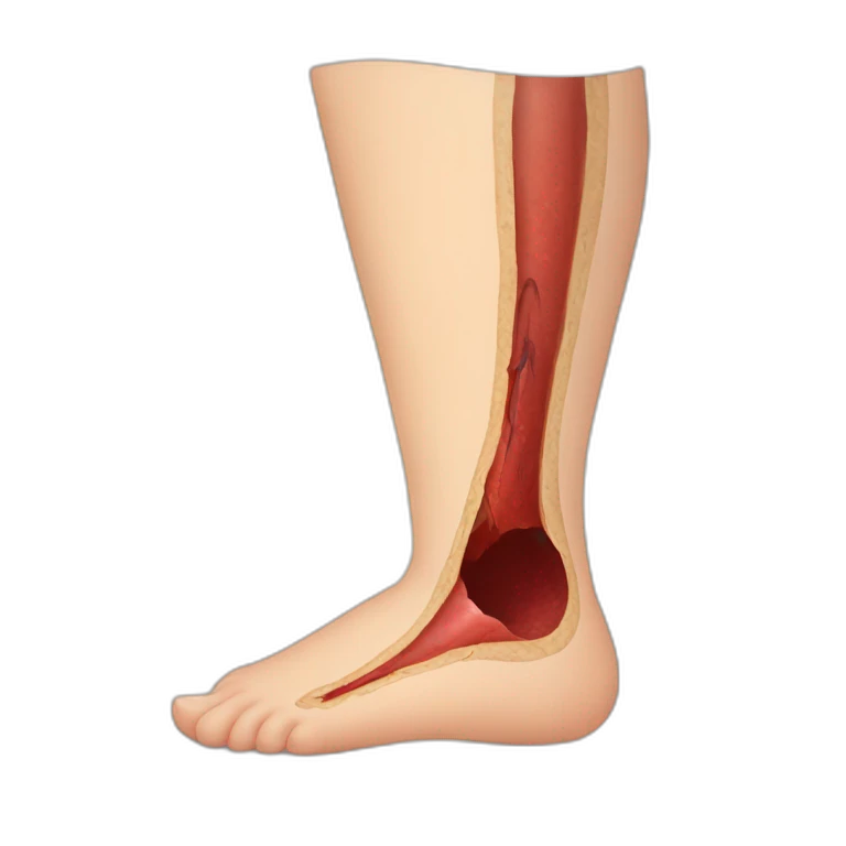wound in leg emoji | AI Emoji Generator