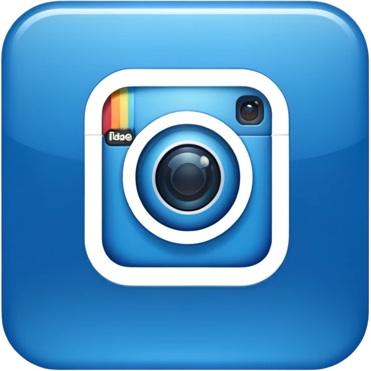 Instagram blue thick meta symbol emoji | AI Emoji Generator
