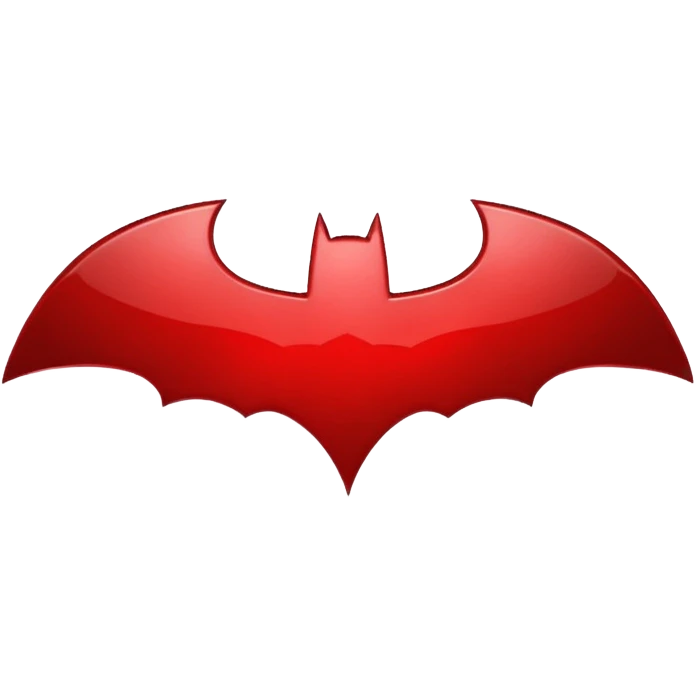 Batman logo in red emoji | AI Emoji Generator