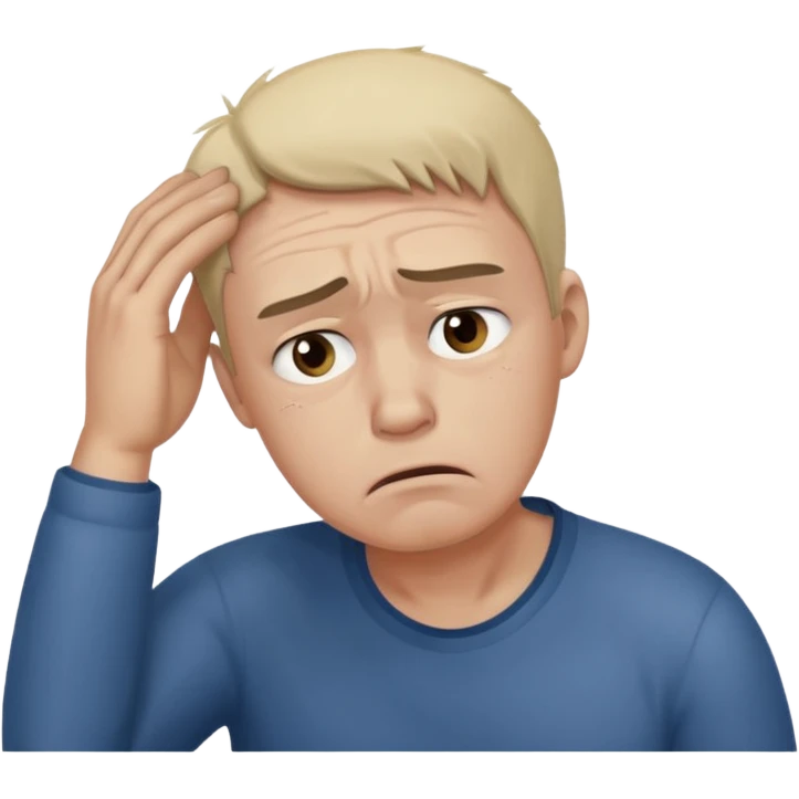 Create ecmoji so sad like that 🫩 man emoji | AI Emoji Generator