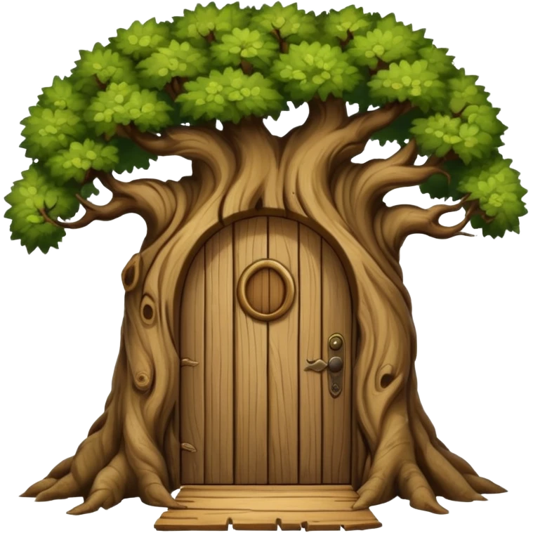 large and old bitch tree with door emoji | AI Emoji Generator