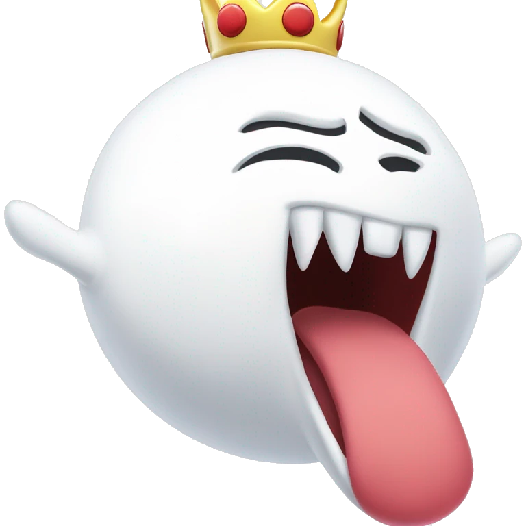 "scary boo king open mouth" emoji | AI Emoji Generator