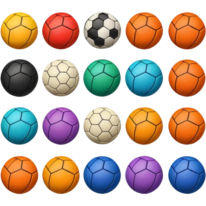 balls from different sports emoji | AI Emoji Generator