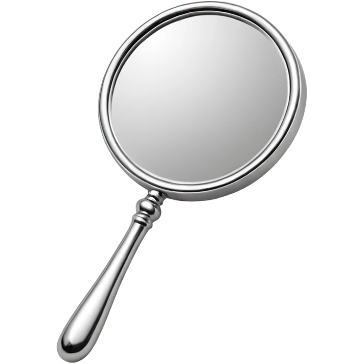hand mirror, polished silver chrome, erotic vanity aesthetic emoji | AI ...
