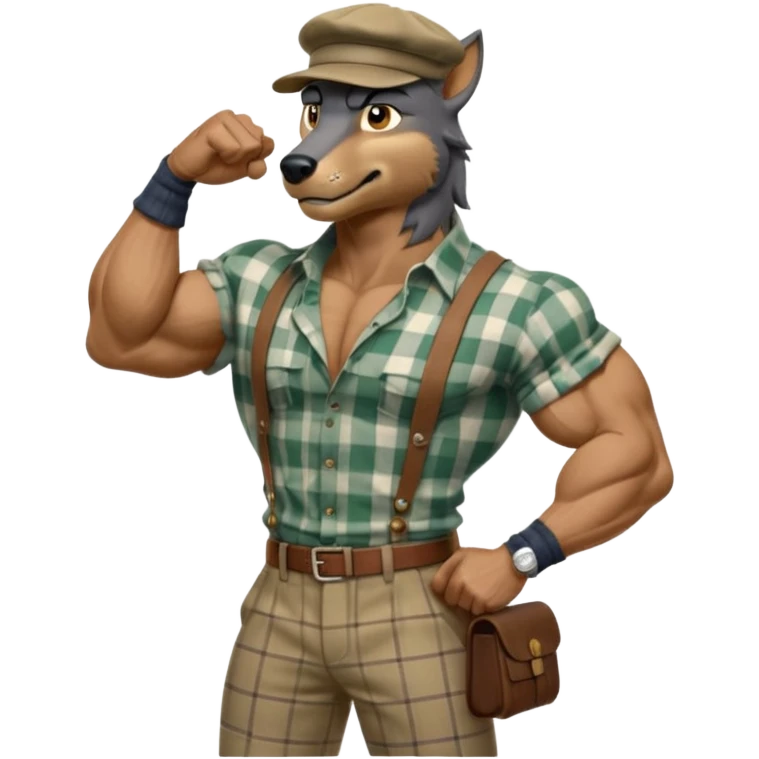 extremely super-duper hyper muscular wolf furry extremely exaggerated ...