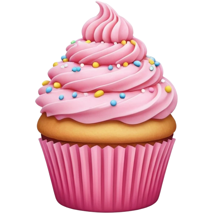 Cupcake with pink icing emoji | AI Emoji Generator