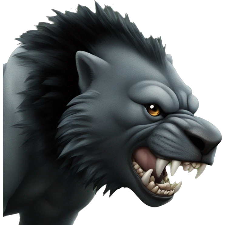 ferocious animal showing sharp teeth emoji | AI Emoji Generator