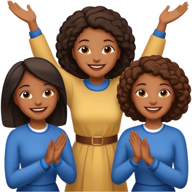Beautiful Christian black women praising God emoji | AI Emoji Generator
