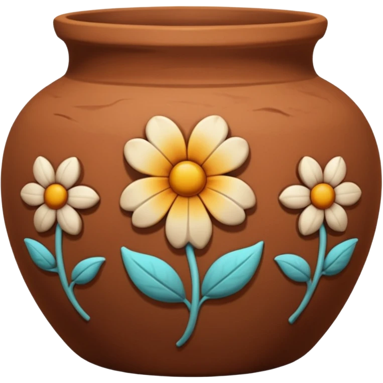 clay pottery with motive emoji | AI Emoji Generator