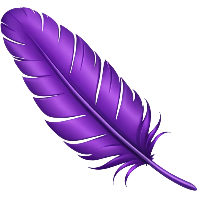 Purple feather modern minimailstic design with removed background 🪶 ...