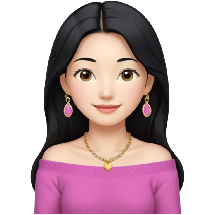 South Korean girl in her mid-thirties with long black hair with a ...