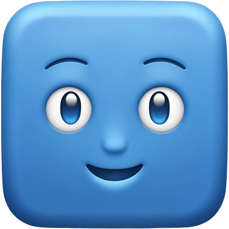 Make me a square and no faces os cute stuff all blue emoji | AI Emoji ...
