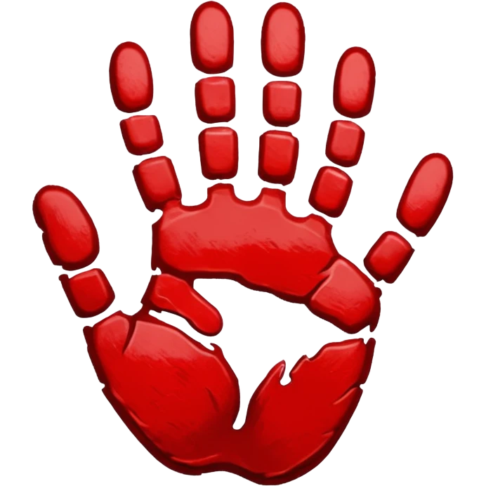 Bloody Paint – Smear of red paint shaped like handprint. emoji | AI ...