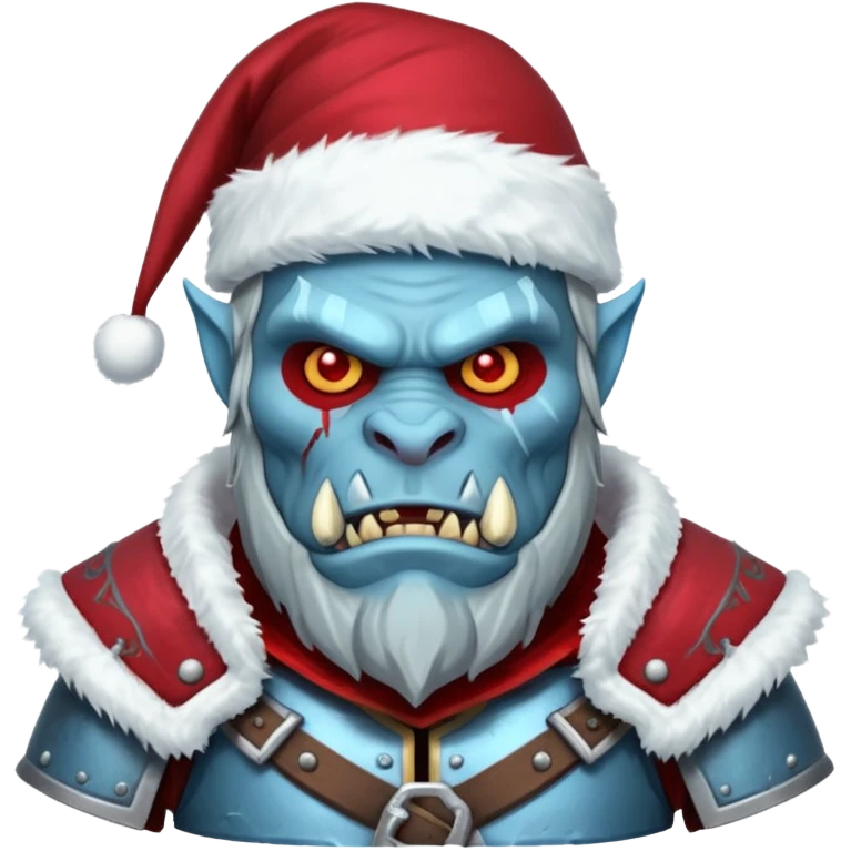 Fantasy Christmas orc legion soldier icon, iron tundra army theme ...