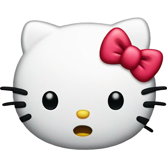 Confused hello kitty emoji | AI Emoji Generator