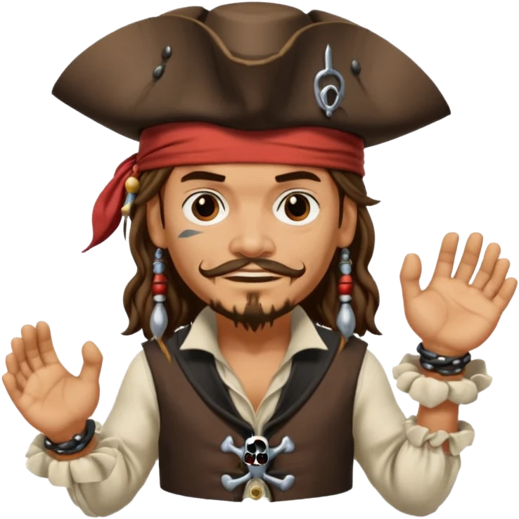 jack sparrow from the film pirates of the caribbean, shooo-ing the ...