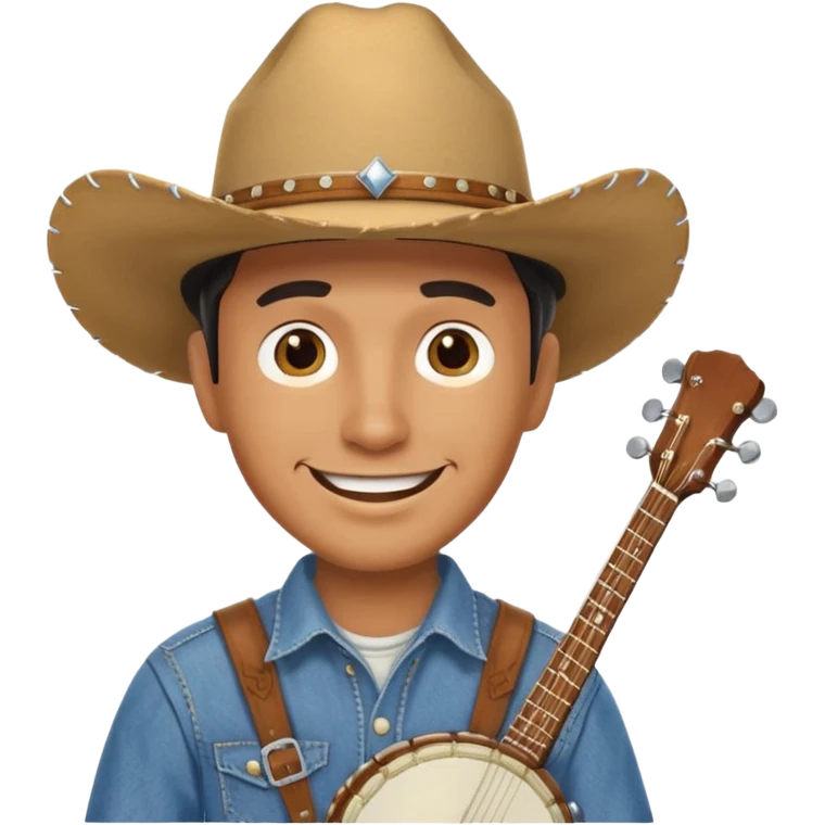 banjo-playing cowboy emoji | AI Emoji Generator