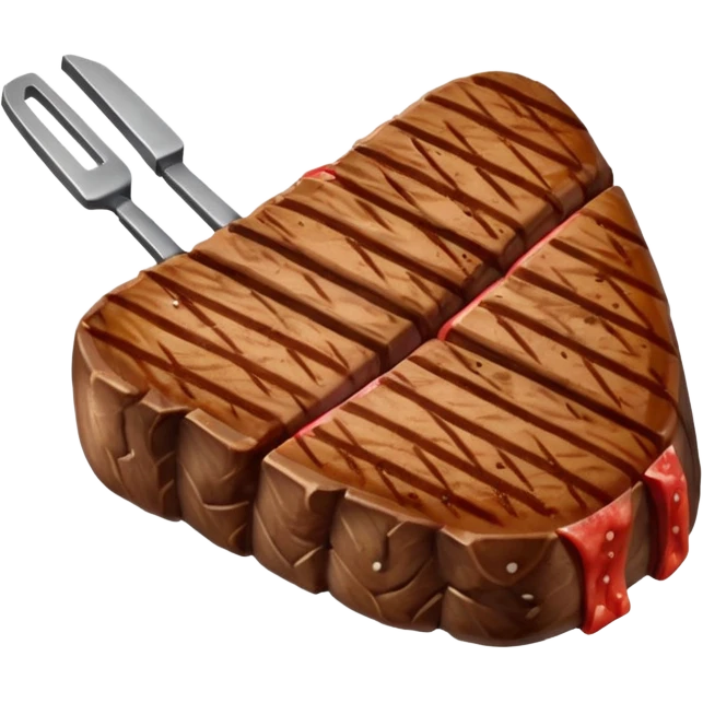 grilled steak object icon, cooked beef steak with grill marks, juicy ...