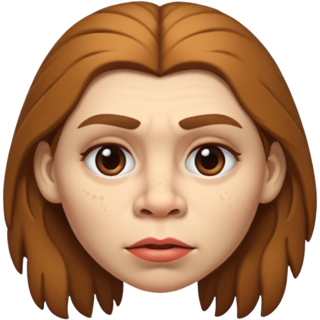 slack jawed female neanderthal emoji | AI Emoji Generator