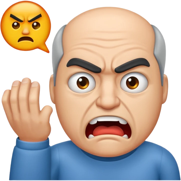 Big text "mopo" above and an angry man emoji | AI Emoji Generator