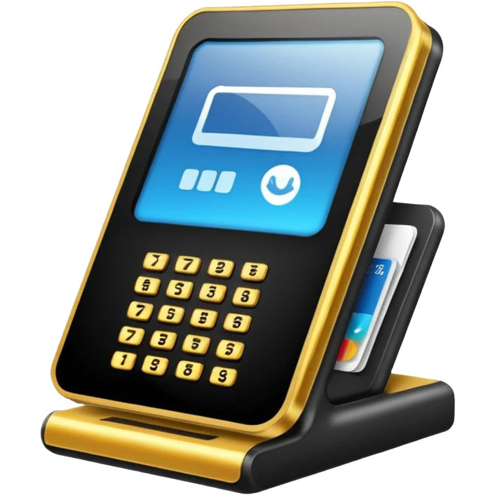 Icono de una terminal de pago con una tarjeta emoji | AI Emoji Generator