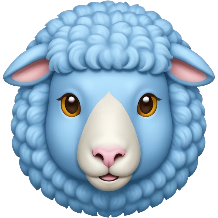 light blue sheep only head emoji | AI Emoji Generator