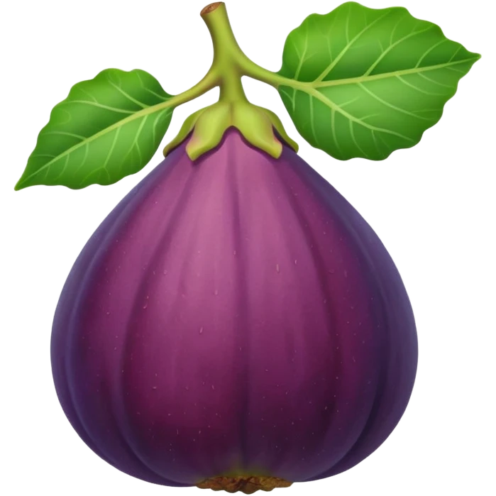 Please create a emoji of a cross-section of a fig with a small leaf ...