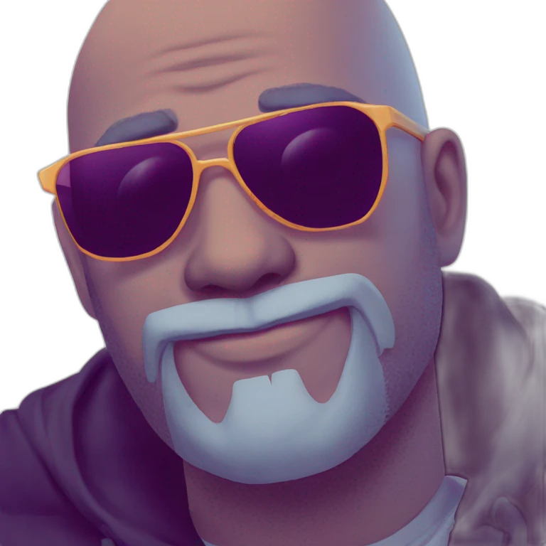 cool bald guy with shades emoji | AI Emoji Generator