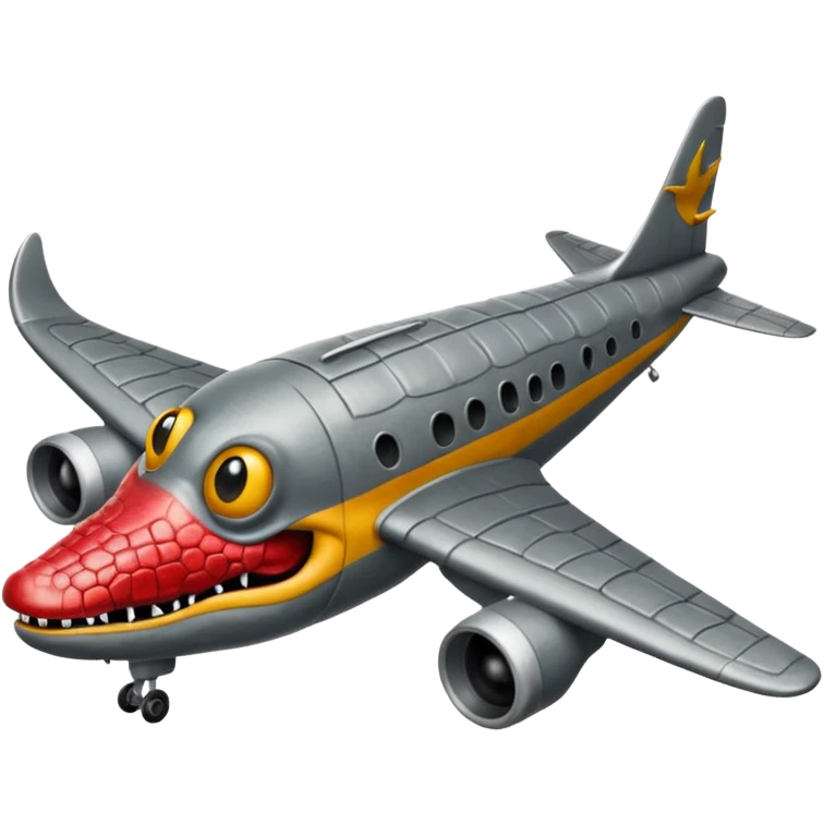 No pero un avions com cara de cocodrillo i el cuerpo gris emoji | AI ...