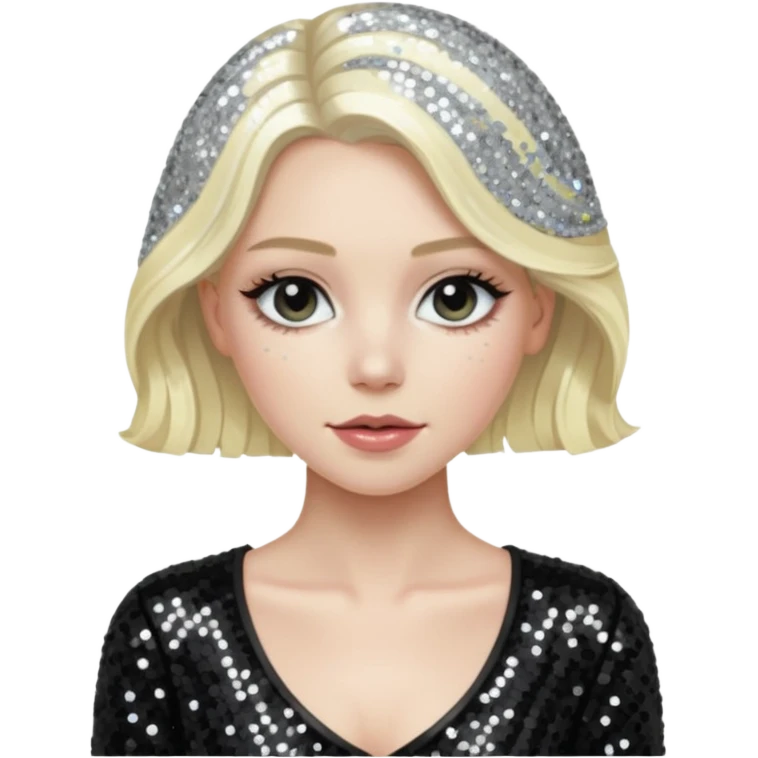 Emily Armstrong from Linkin Park with long platinum blonde hair, black ...