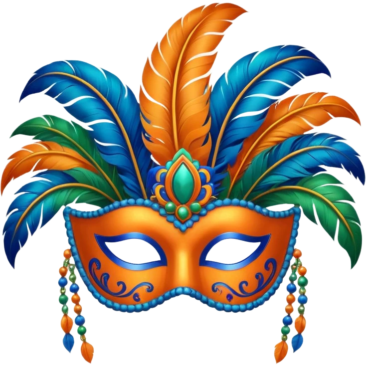 📦+ carnival mask in orange, blue and green , trying to make a carnival ...