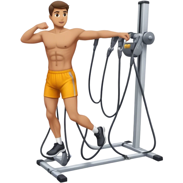 standing man hip abduction cable machine exercise emoji | AI Emoji ...